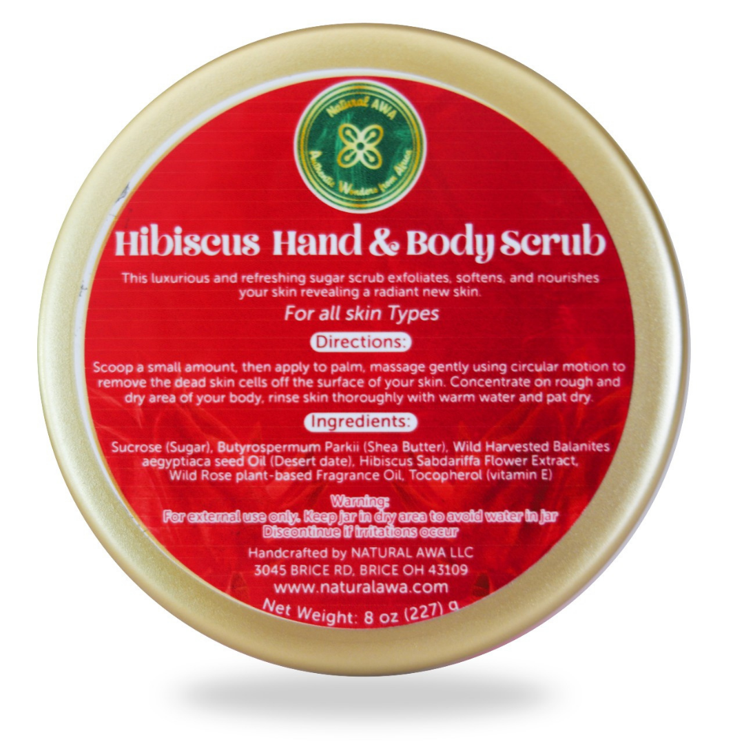 Revitalize Skin with Hibiscus Hand & Body Scrub – Natural AWA